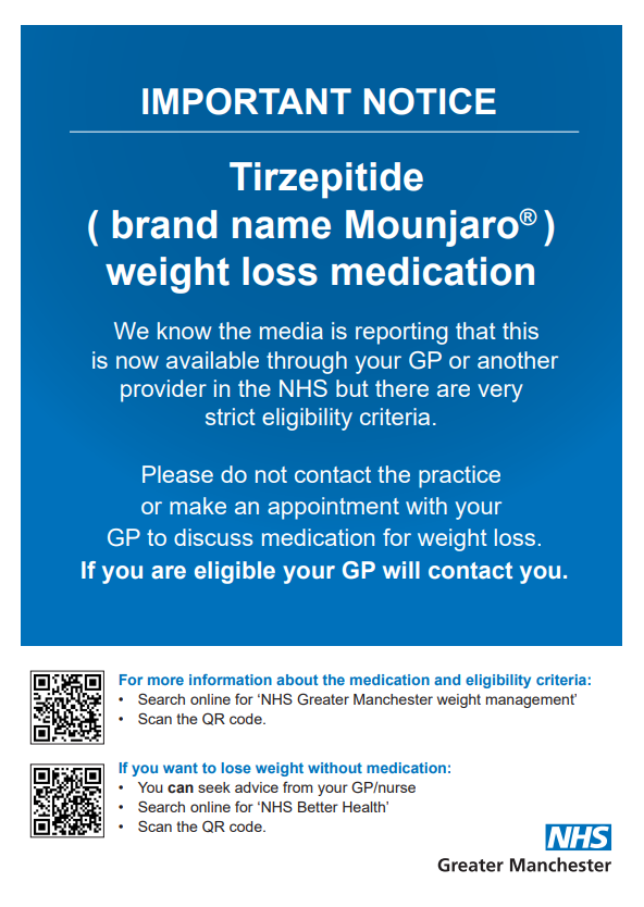 Mounjaro - Important Notice - Littletown Family Medical Practice